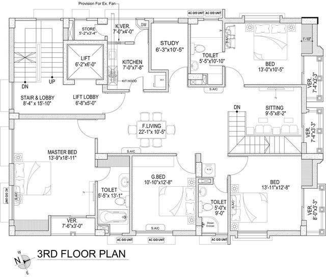 G+7th Storied Residential Building - download free 3D model by Nobel_71 ...