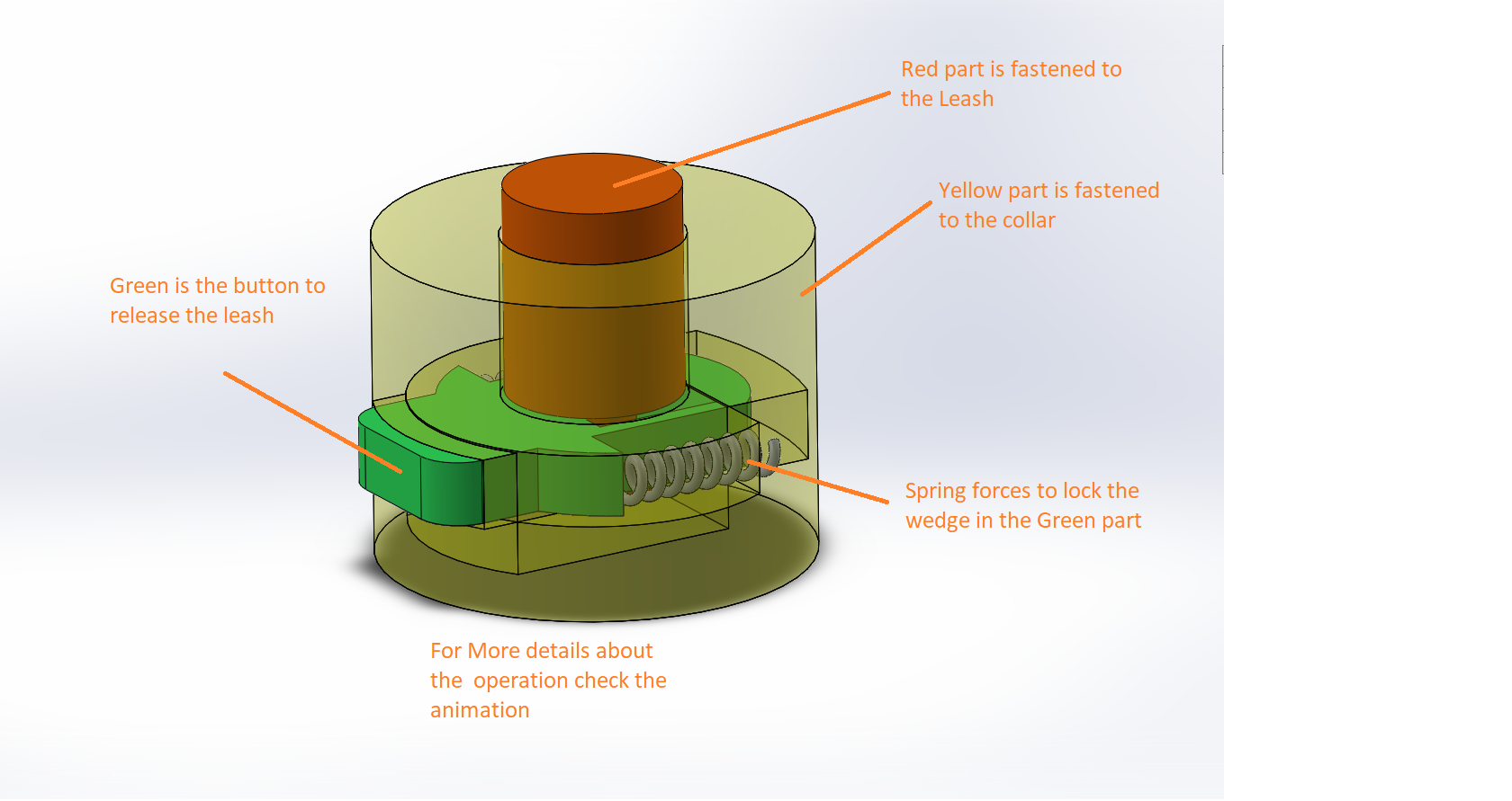 Locking safety clip for dog leads - Freelance 3D Modeling Design - Cad Crowd