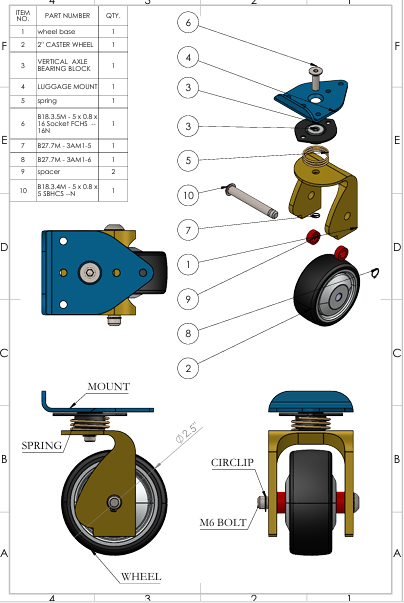 Non-Plastic Ultra-Durable Suspension Caster for Luggage - Freelance ...