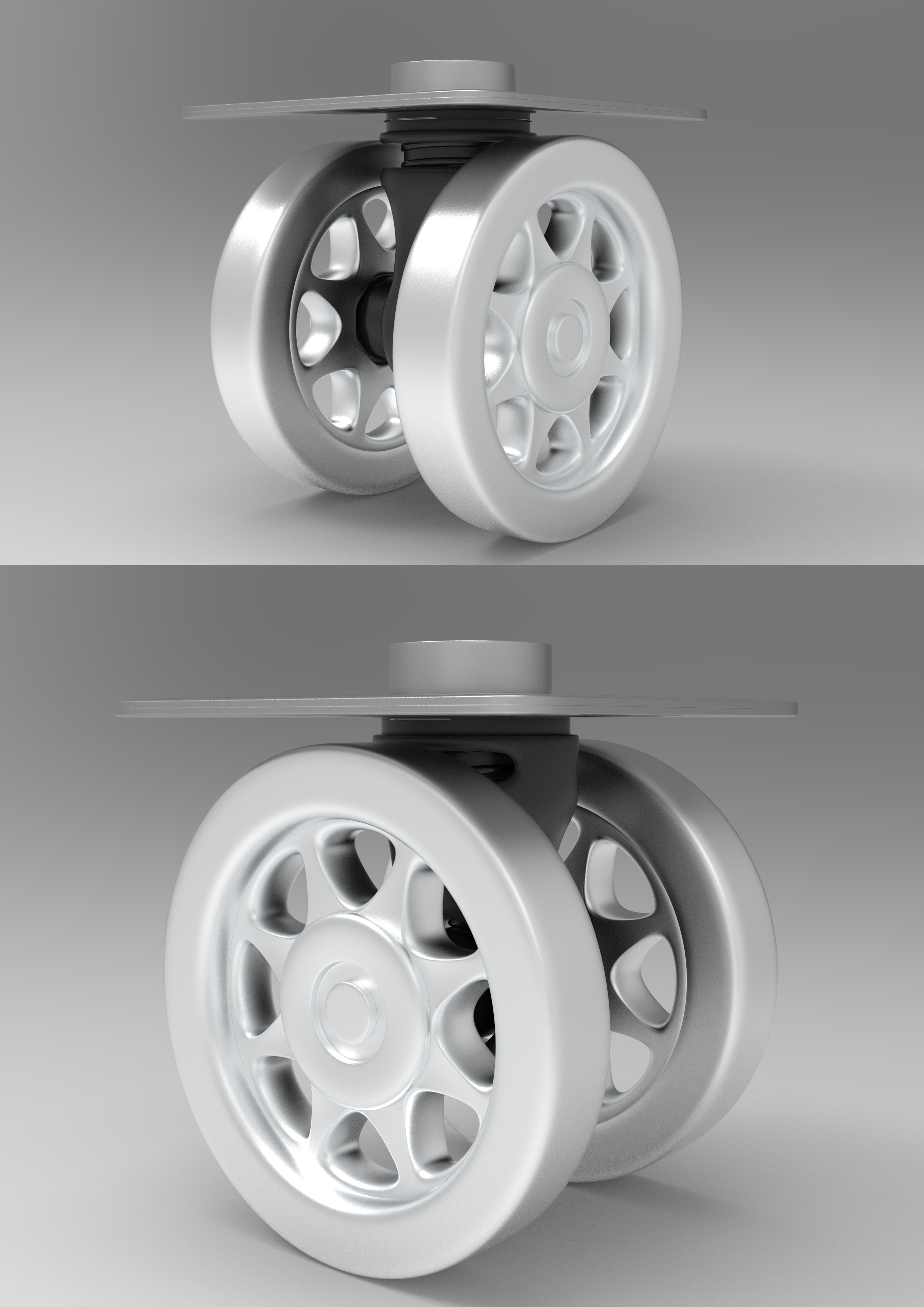 Non-Plastic Ultra-Durable Suspension Caster for Luggage - Freelance ...