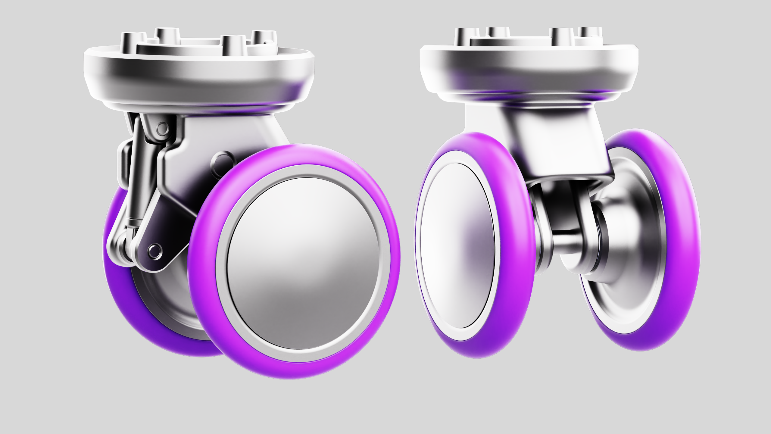 Non-Plastic Ultra-Durable Suspension Caster for Luggage - Freelance ...