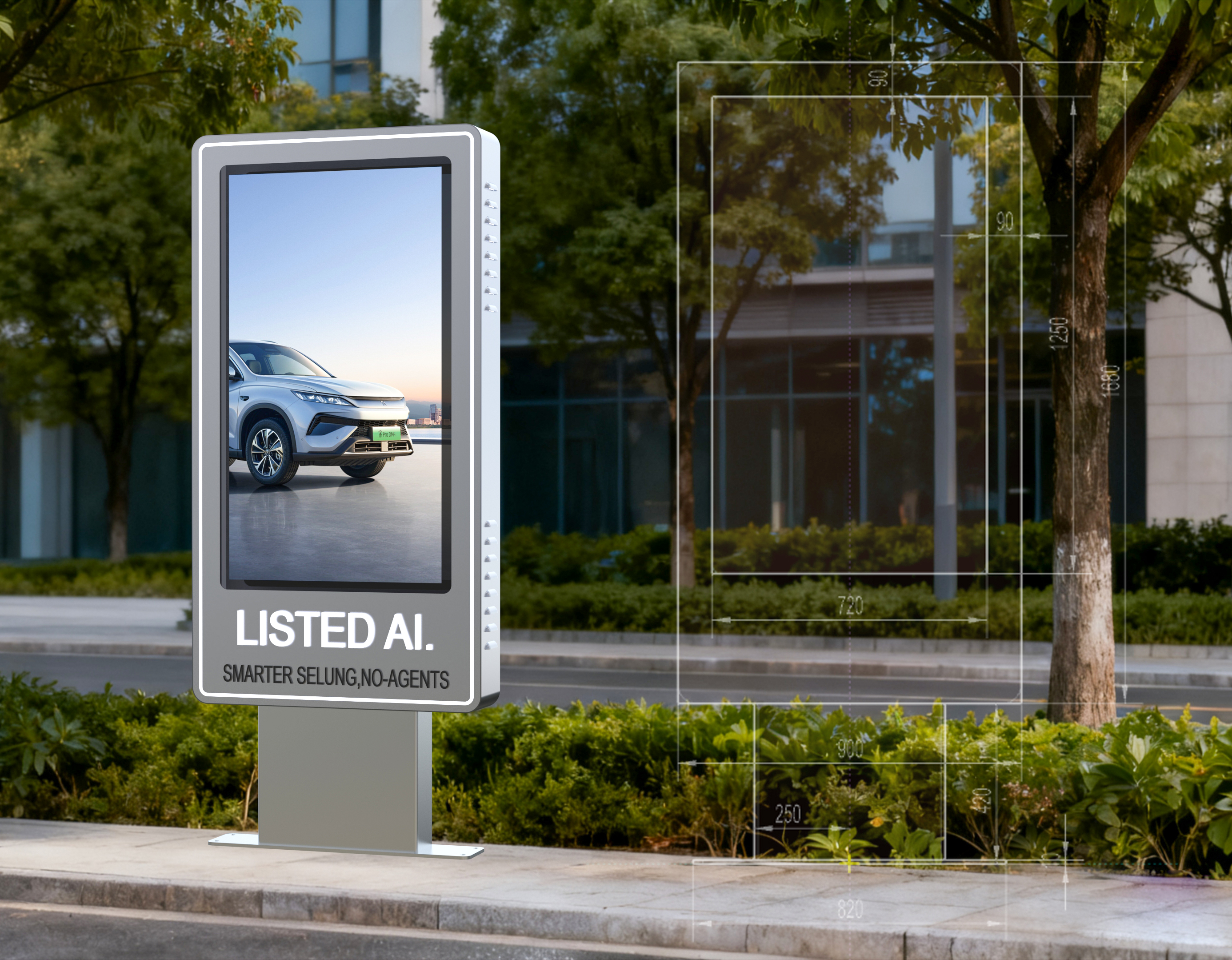 Custom Aluminium Outdoor Digital Sign Casing - Freelance CAD Design ...