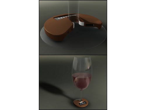 Digital LCD Name Tag for wine glass - Freelance 3D Modeling Design ...