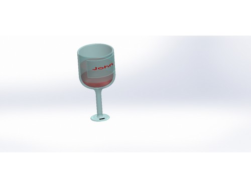 Digital LCD Name Tag for wine glass - Freelance 3D Modeling Design ...