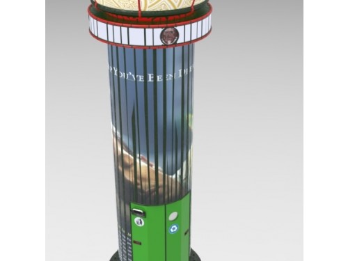 3D Advertising Pylon with Smart Trash & Recycle Bin - Freelance Product ...
