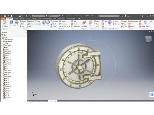 Bank Vault Door CAD drawing - Freelance 3D Printing Design - Cad Crowd