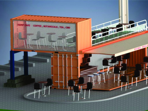 Shipping container cafe - Freelance Architectural Design - Cad Crowd