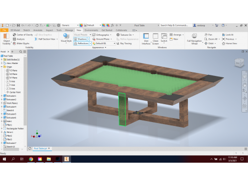 Pool Table Design - Freelance Furniture Design - Cad Crowd