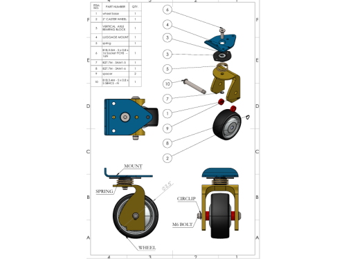 Non-Plastic Ultra-Durable Suspension Caster for Luggage - Freelance ...