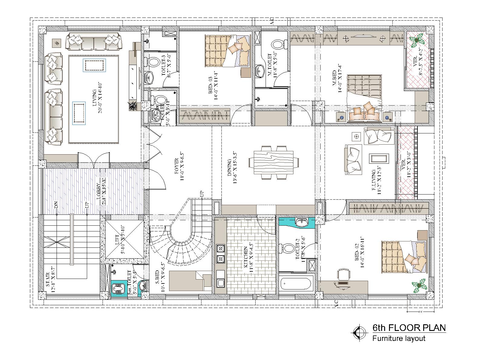 I will draw architectural drawing, floor plan, sections, elevations by Prince B. | Cad Crowd