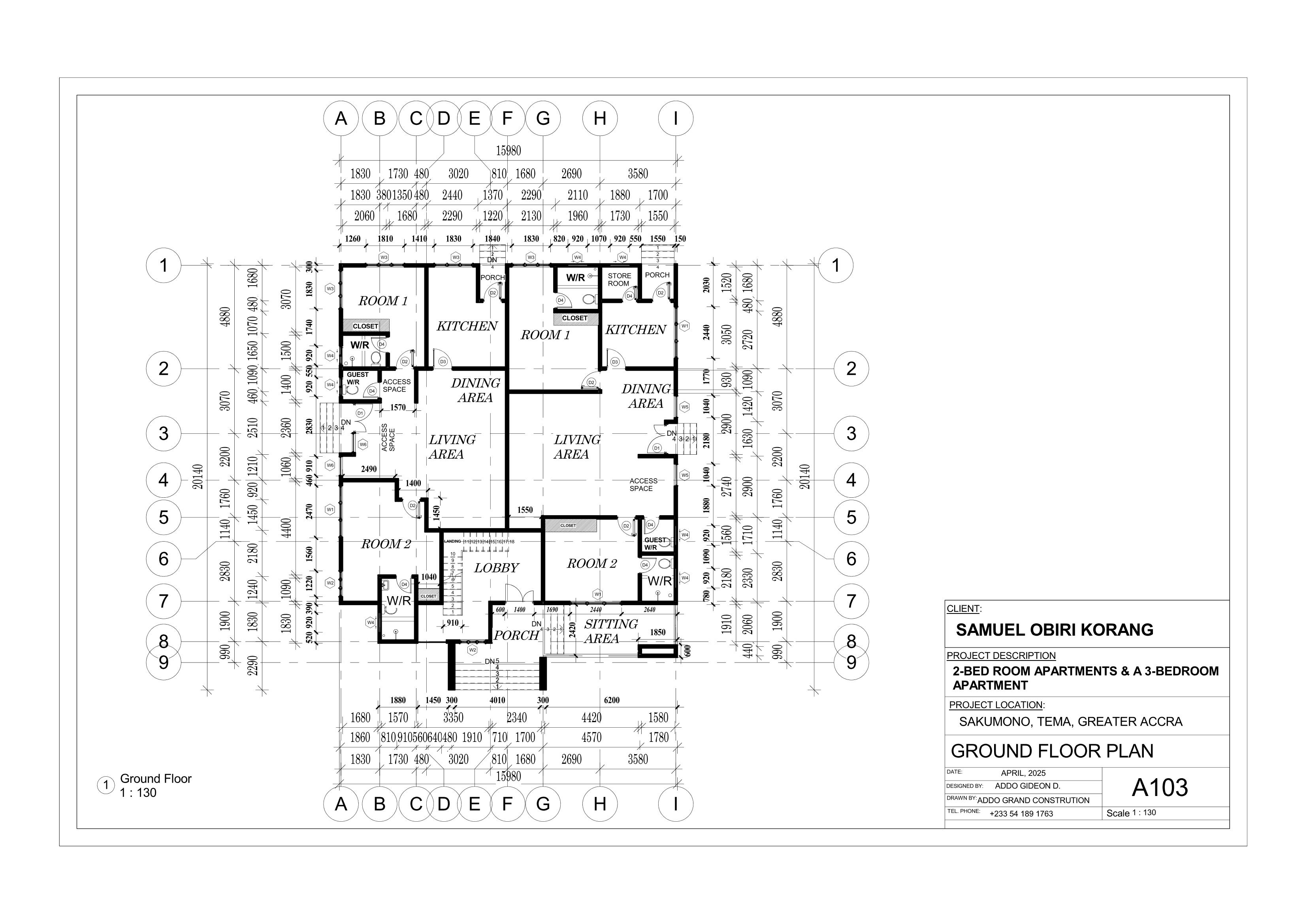 Architectural Planning and 3D Rendering by Gideon Darko A. | Cad Crowd