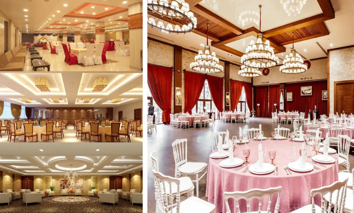 I will do 3d cgi wedding hall, banquet hall, party event, reception ...